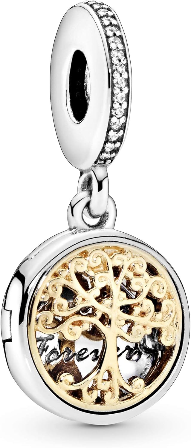 Amazon.com: Pandora Jewelry Family Roots Cubic Zirconia Charm in ...