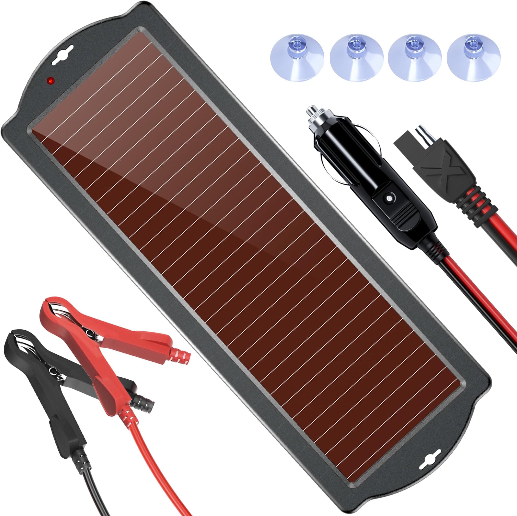 Amazon.com: Thunderbolt Solar Battery Charger 1.5 Watt 12v Amorphous ...