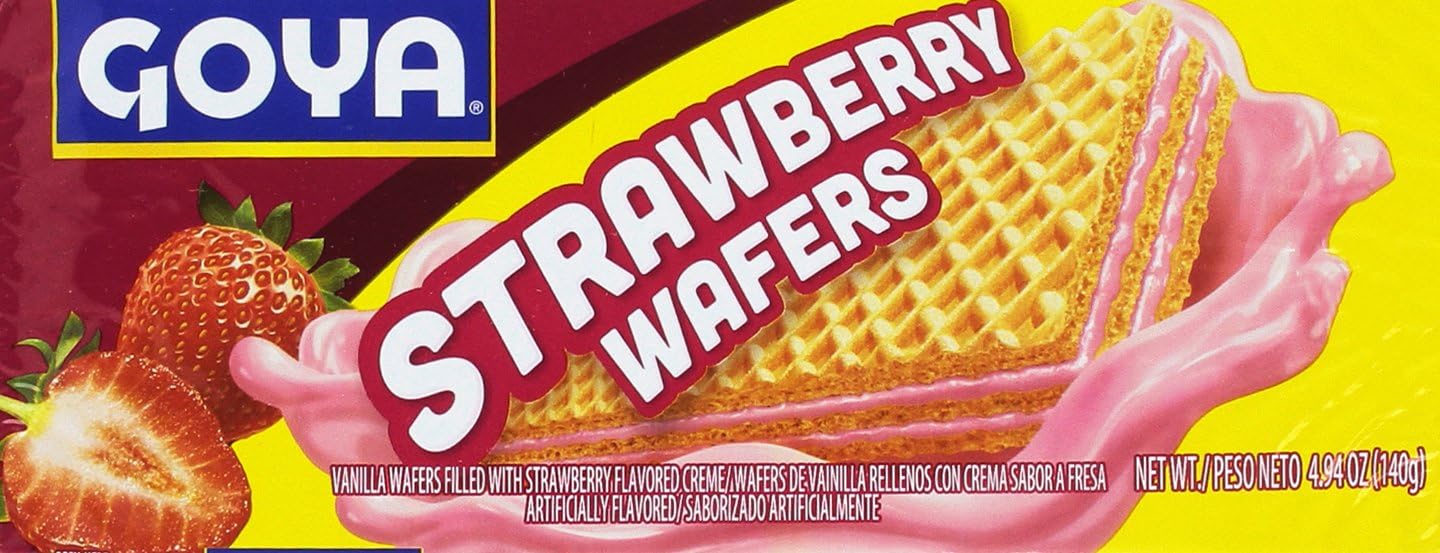 Goya Galletas Wafer Fresa - Paquete de 24 unidades : Amazon.es ...