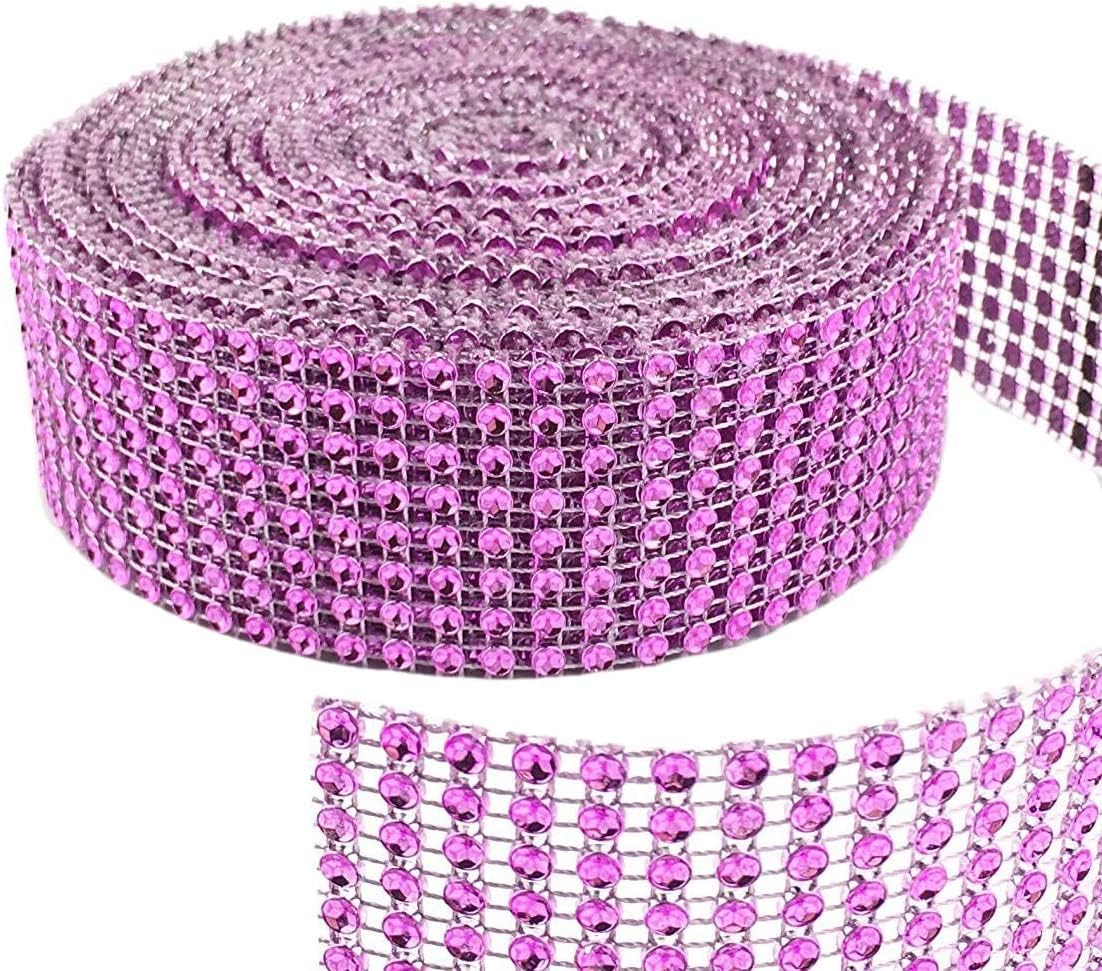 Amazon.com: BEARHORN Rhinestone Diamond Mesh Ribbon 1 Roll 8 Row 10 ...