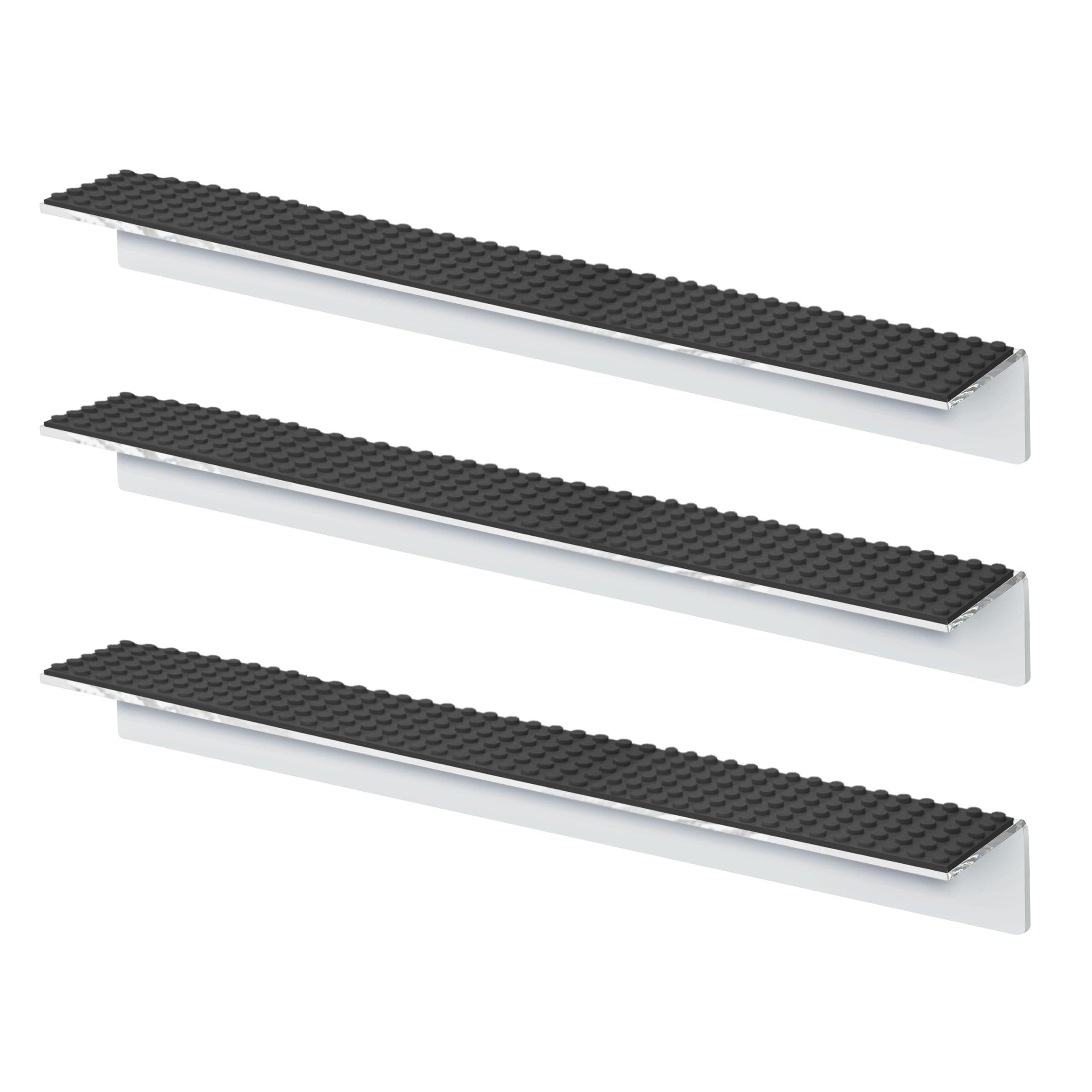 Amazon.com: Play Platoon Building Brick Display Shelves 3 Pack ...