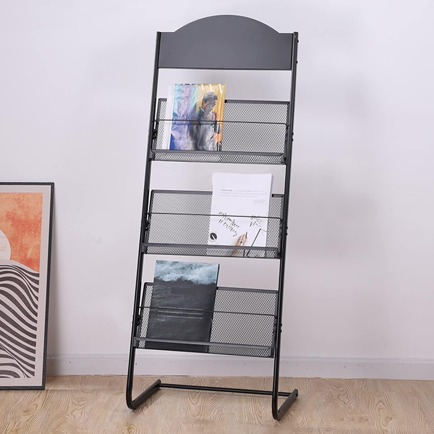 Amazon.com: Newspaper Racks Floor Standing Magazine Rack Holder, 3 ...