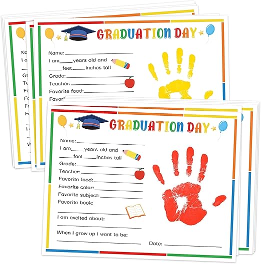 Amazon.com: scodilo Kindergarten Graduation Handprint Keepsake, 10 ...