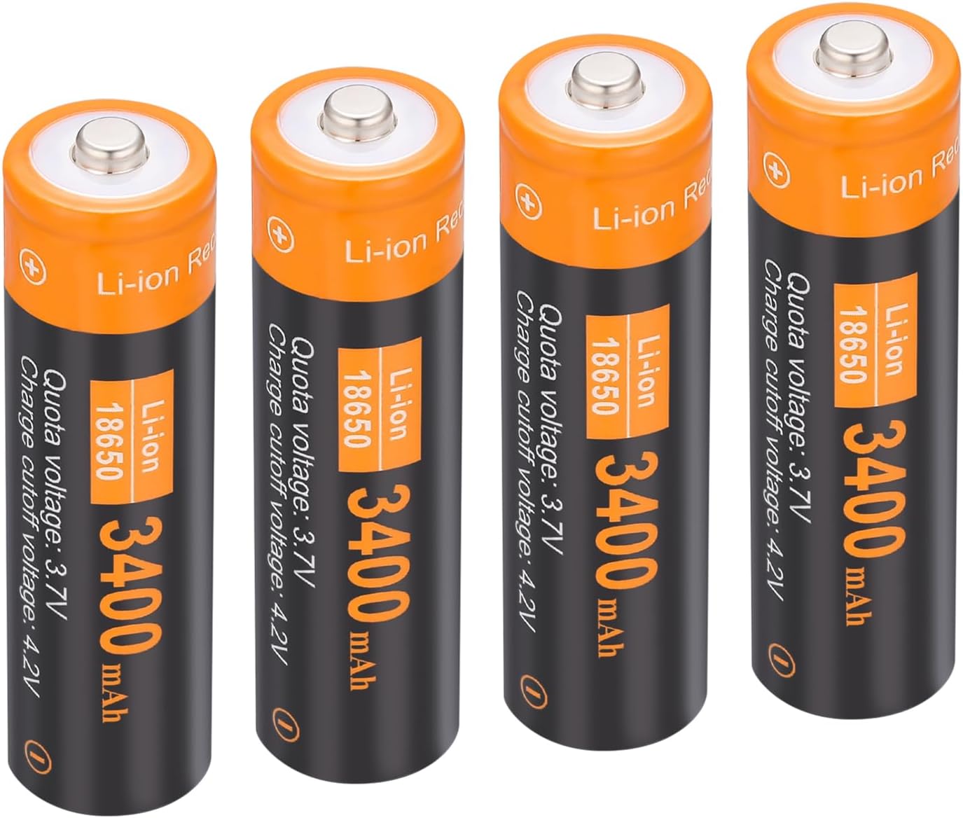 Amazon.com: EcoSolutions 18650 Rechargeable Battery (Button Top) 3.7v ...