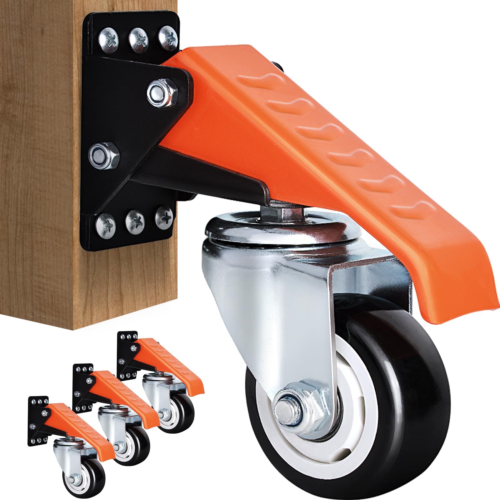 Upgraded Workbench Caster kit - 4 Extra Heavy Duty Retractable casters ...