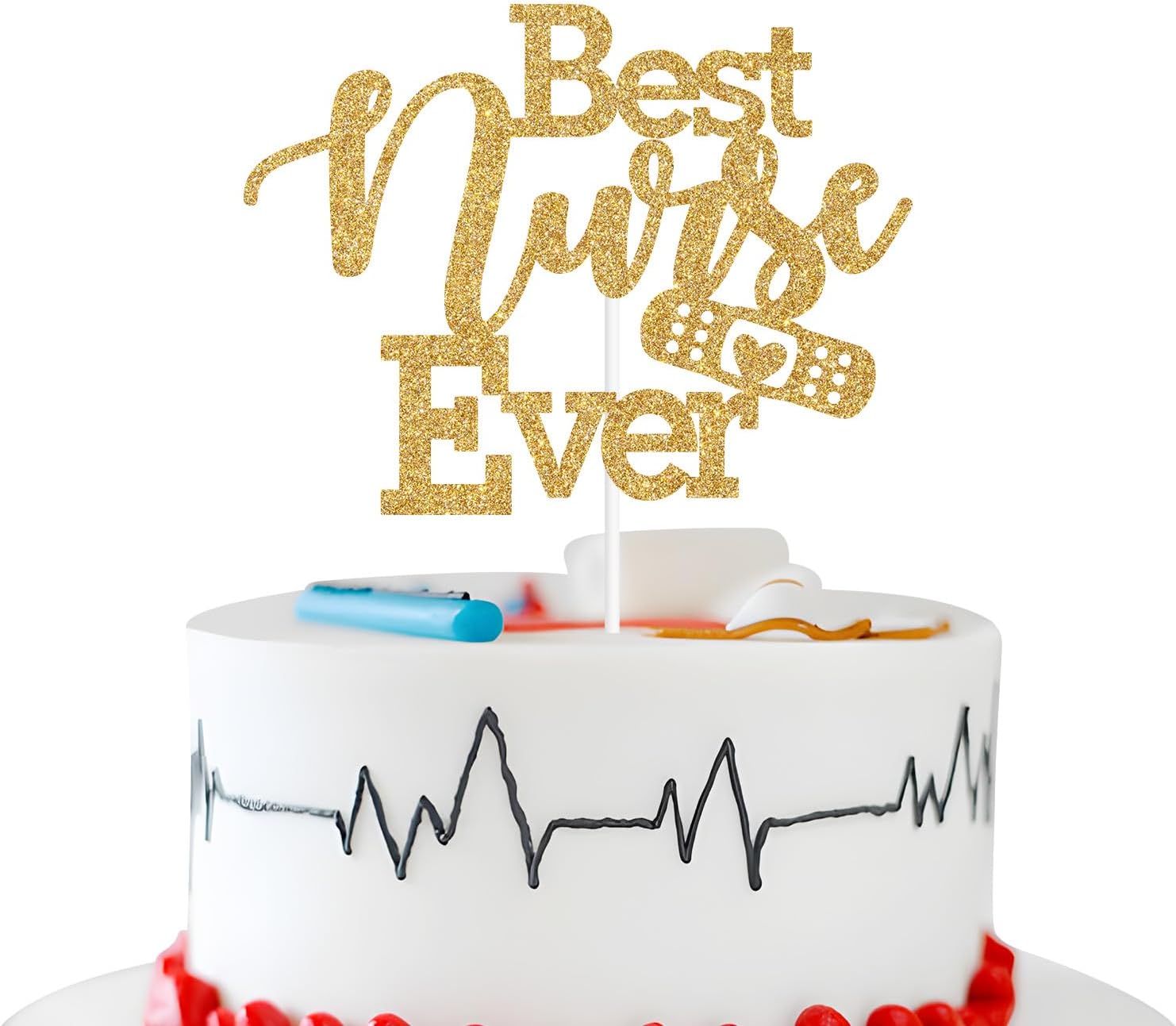Amazon.com: Best Nurse Ever Cake Topper, Nursing School Survivor, 2024 ...