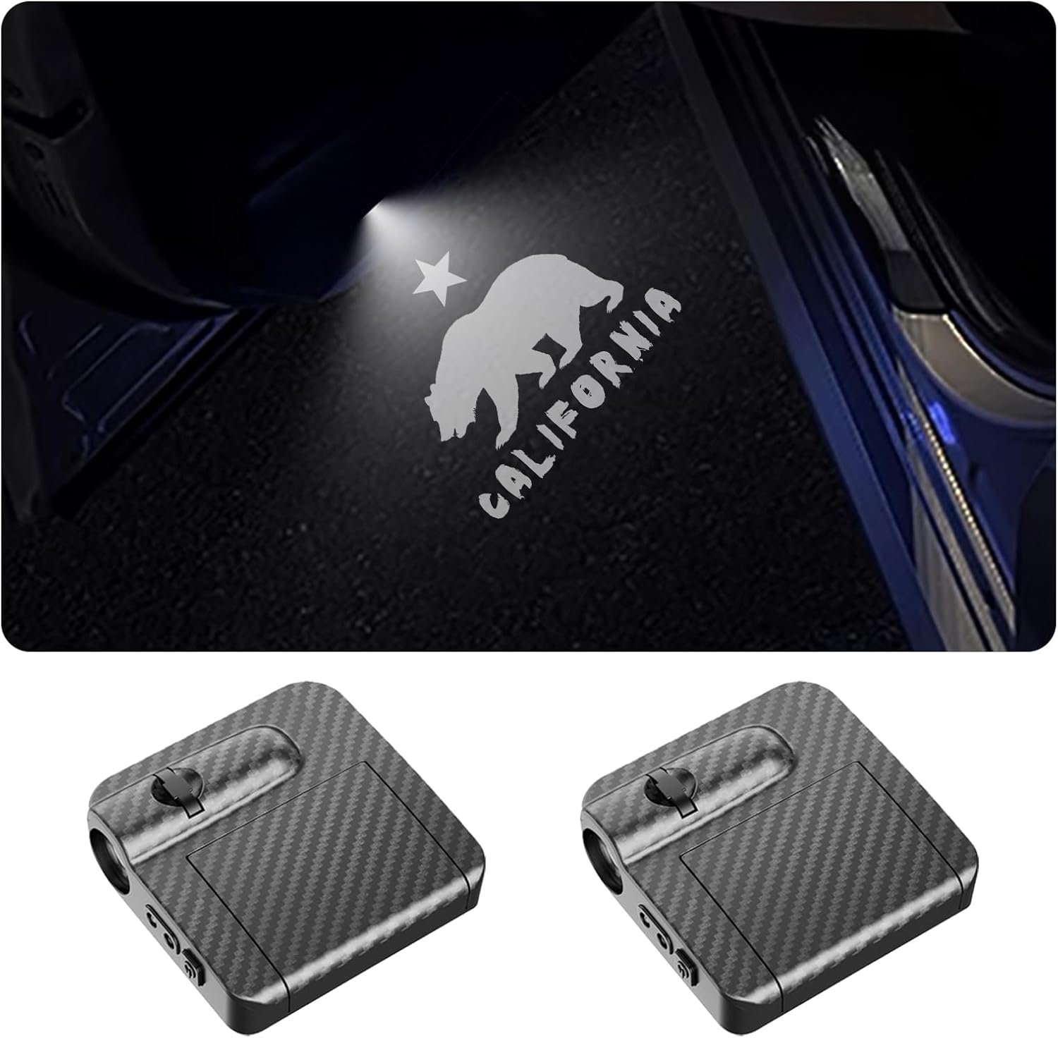 Amazon.com: HUOYANGUANG 2PCS Wireless Led Car Door Logo Light Projector ...