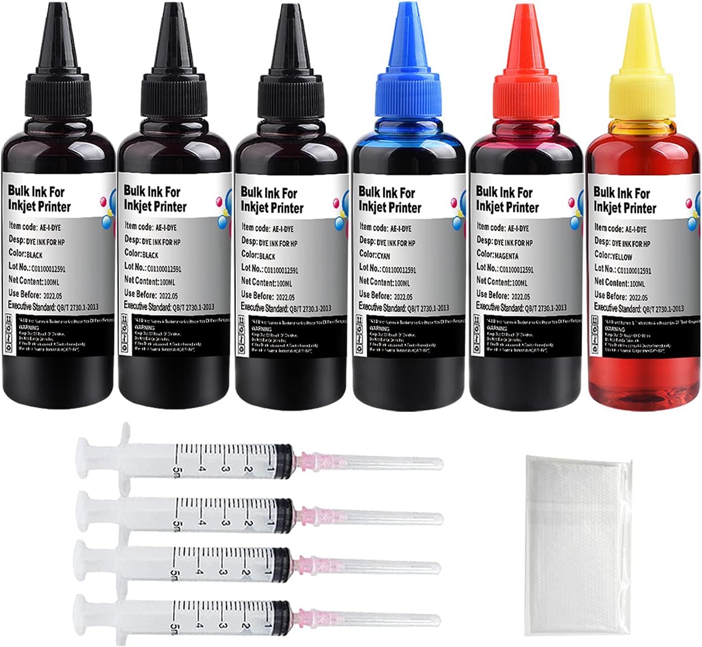 Ink Refill Kit 6x100ml for HP all Models such as 61 60 62 63 64 950 951 ...