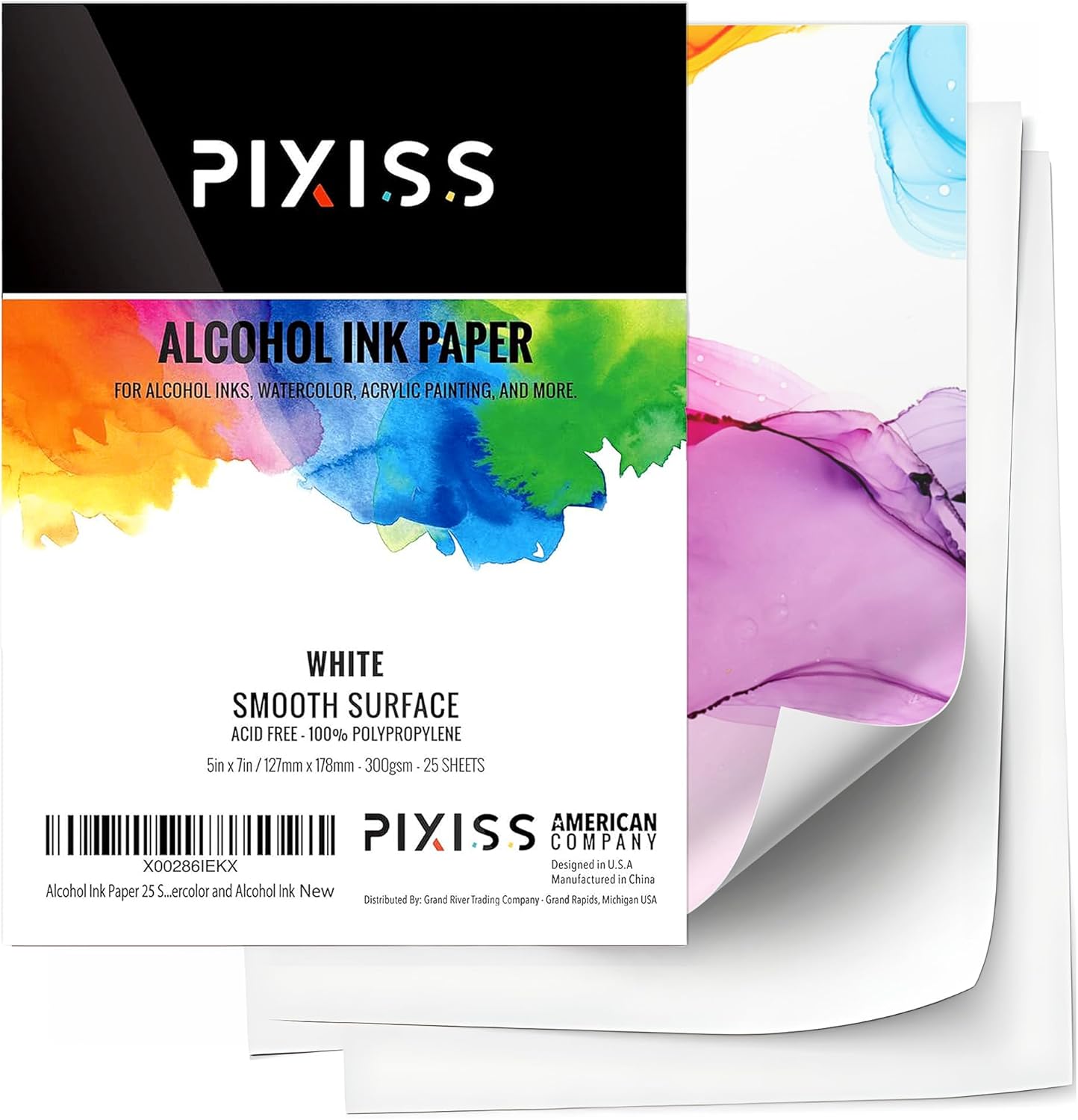 Amazon.com: White Alcohol Ink Paper - 25 Sheets Pixiss Heavy Weight Art ...