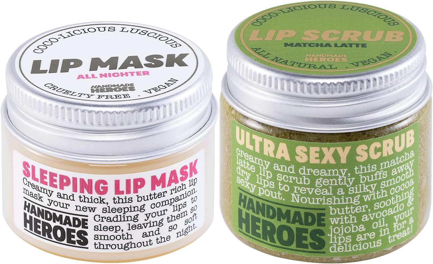 Amazon.com : Handmade Heroes Lip Scrub and Mask Bundle - Clean ...