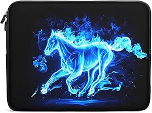 Amazon.com: Blue Fire Flaming Horse Durable Laptop Sleeve Slim ...