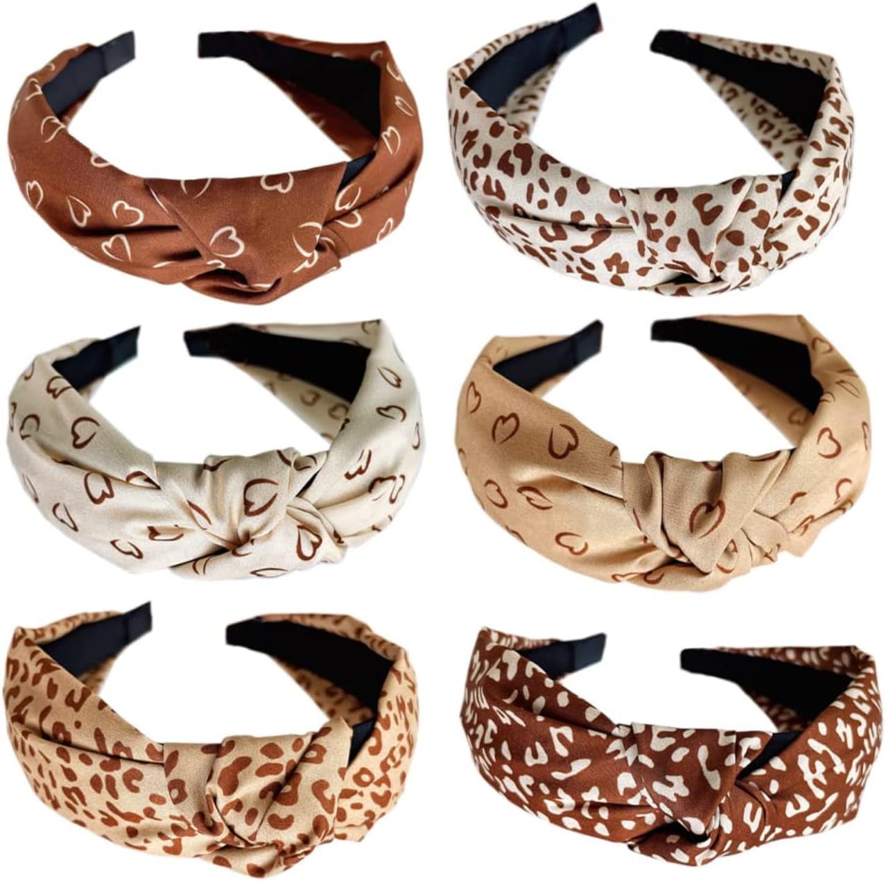 MIQIQAO Headbands for Women Alice Bands Mixed Printed Fabric Hair Band ...