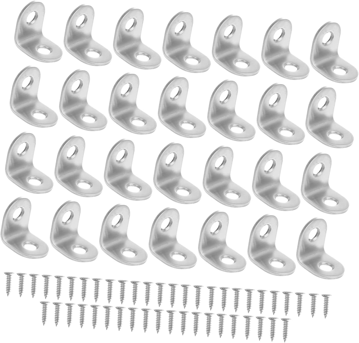 Homoyoyo 40sets Stainless Steel Brackets Angle Brackets for Wood Corner ...