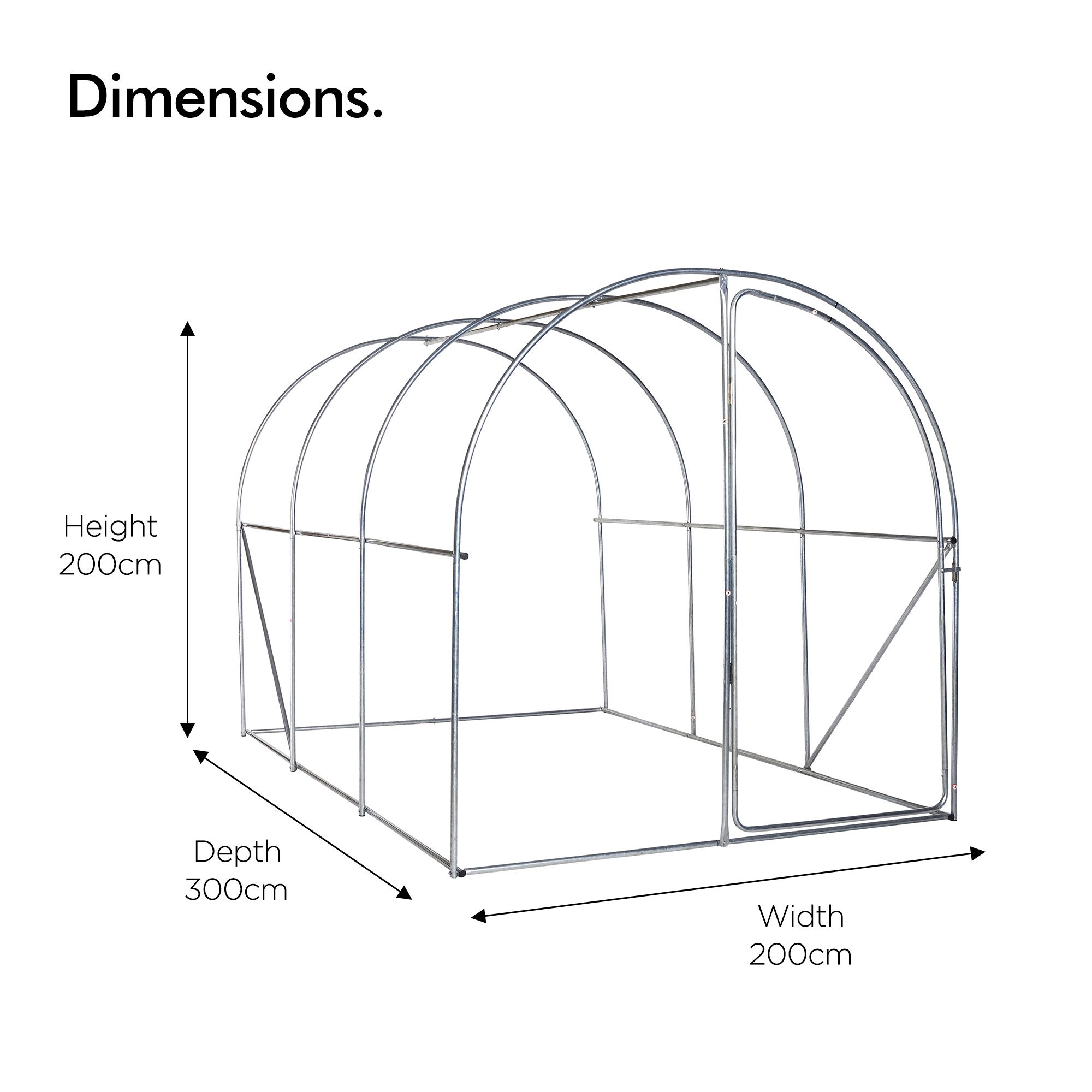 VonHaus Polytunnel Greenhouse – 3m x 2m Walk in Pollytunnel Tent ...