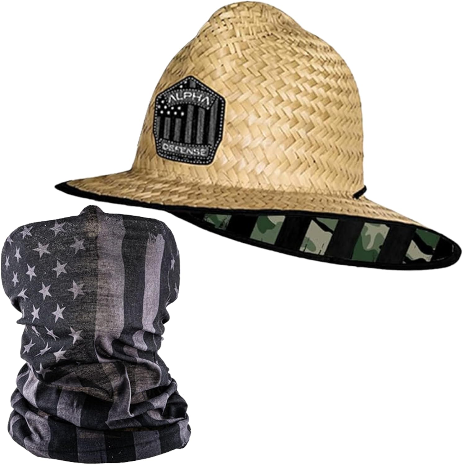 Alpha Defense Fire Co. Straw Hat – Under Brim Hat for Men and Women ...