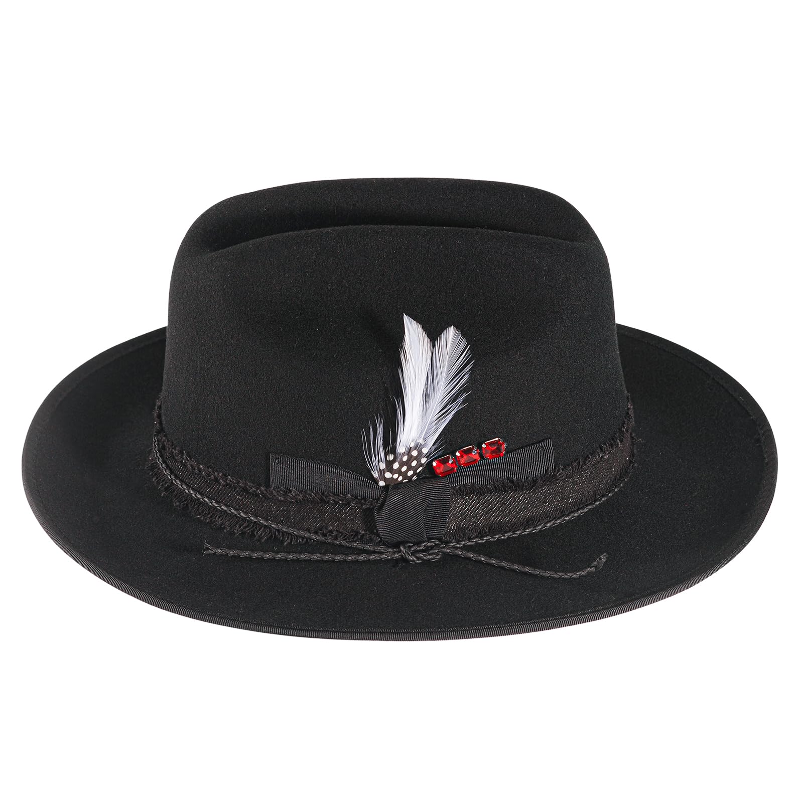 Snapklik.com : Open Road Hat Cowboy Fedora Hat Pure Wool Felt Hat ...