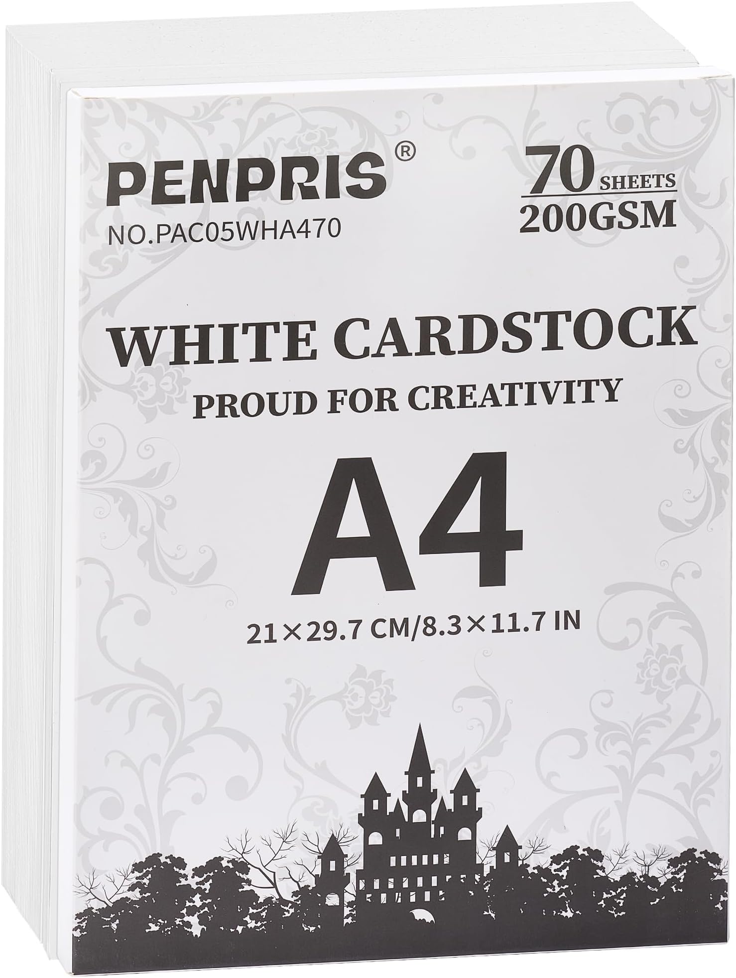 A4 White Paper Card 70 Sheets 200GSM Heavy Cardboard for Card Making ...