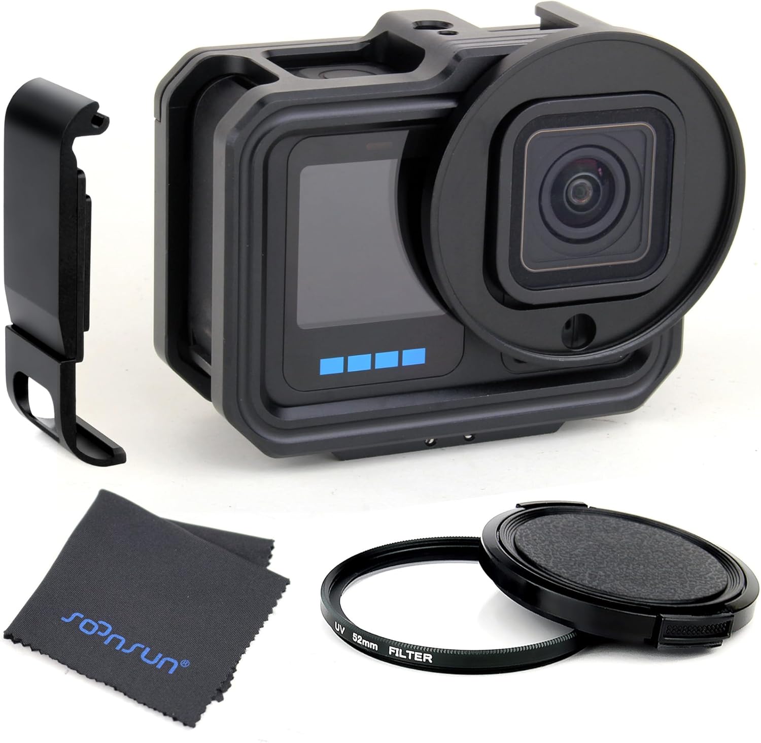 SOONSUN Metal Protective Cover for GoPro Hero 12/11/10/9 Black, Rear ...