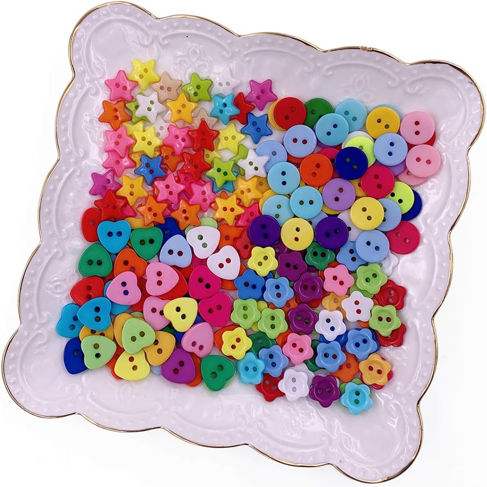 Amazon.com: 330 Pcs Craft Buttons Bulk,Round Buttons Sewing,DIY ...