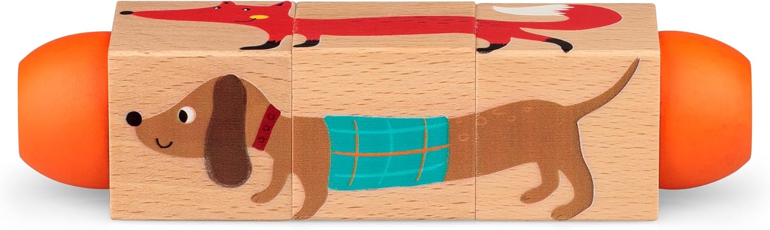 Amazon.com: Tobar Wooden Mix and Match Animal Twisty Puzzle – 1 Design ...