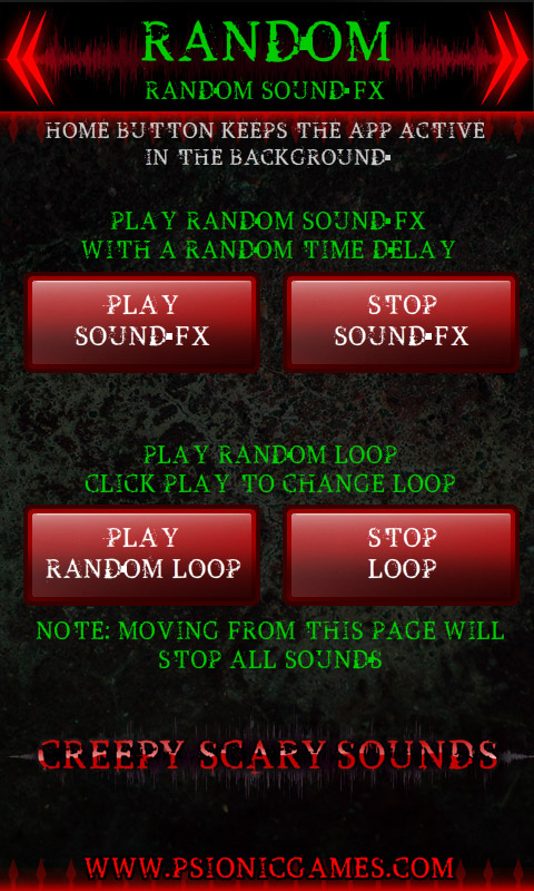 Aplicación Creepy Scary Sounds en Amazon Appstore