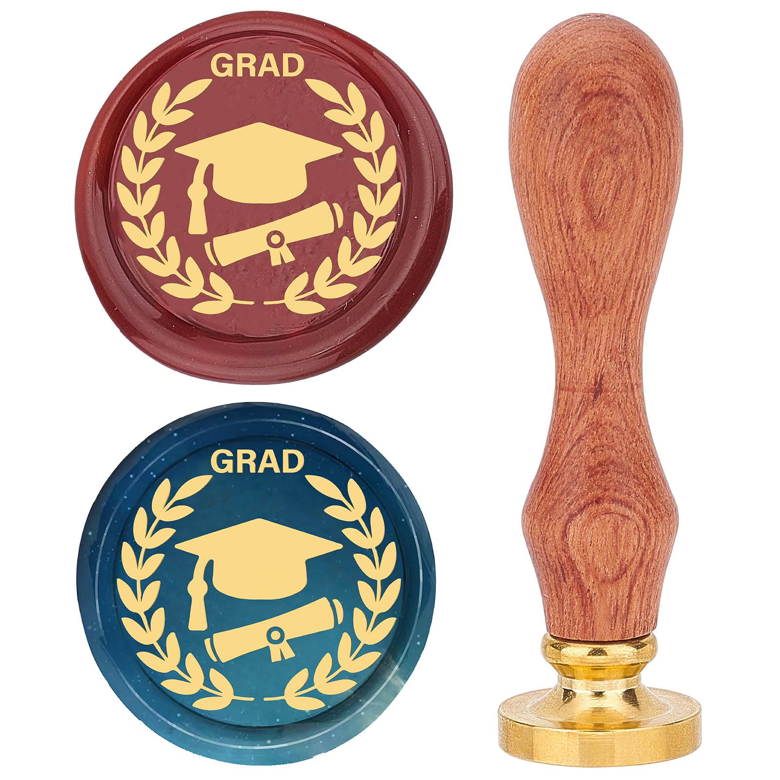 Amazon.com: CRASPIRE Graduation Theme Wax Seal Stamp 25mm Bachelor Hat ...