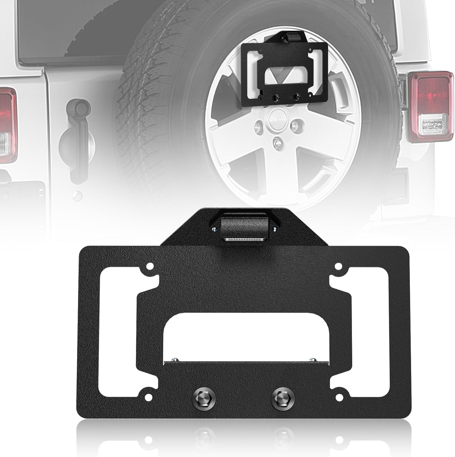 Amazon.com: XOOKUN Spare Tire License Plate Frame with LED Light ...