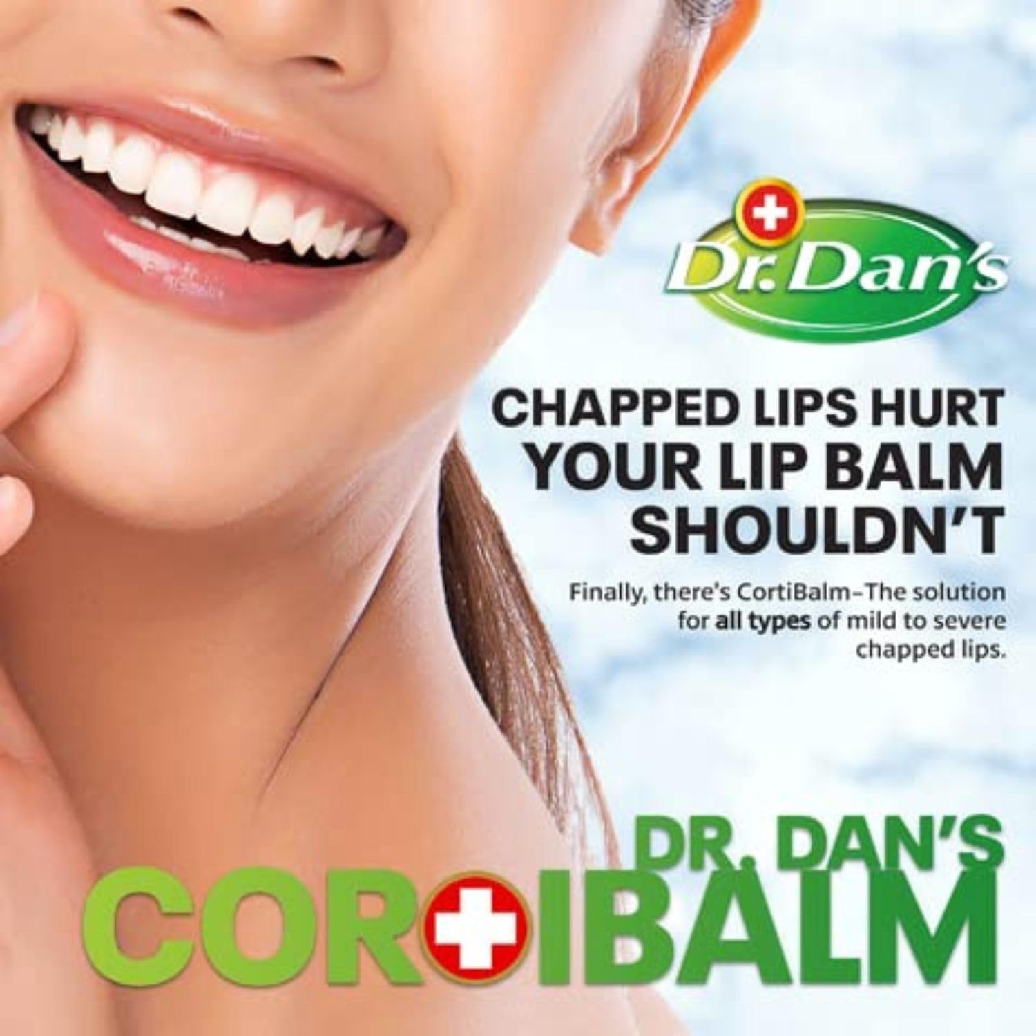 Dr. Dan’s Cortibalm – 1 paquete – para labios secos agrietados ...