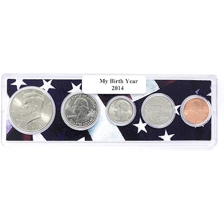 2017-5 Coin Birth Year Set in American Flag Holder Uncirculated at ...
