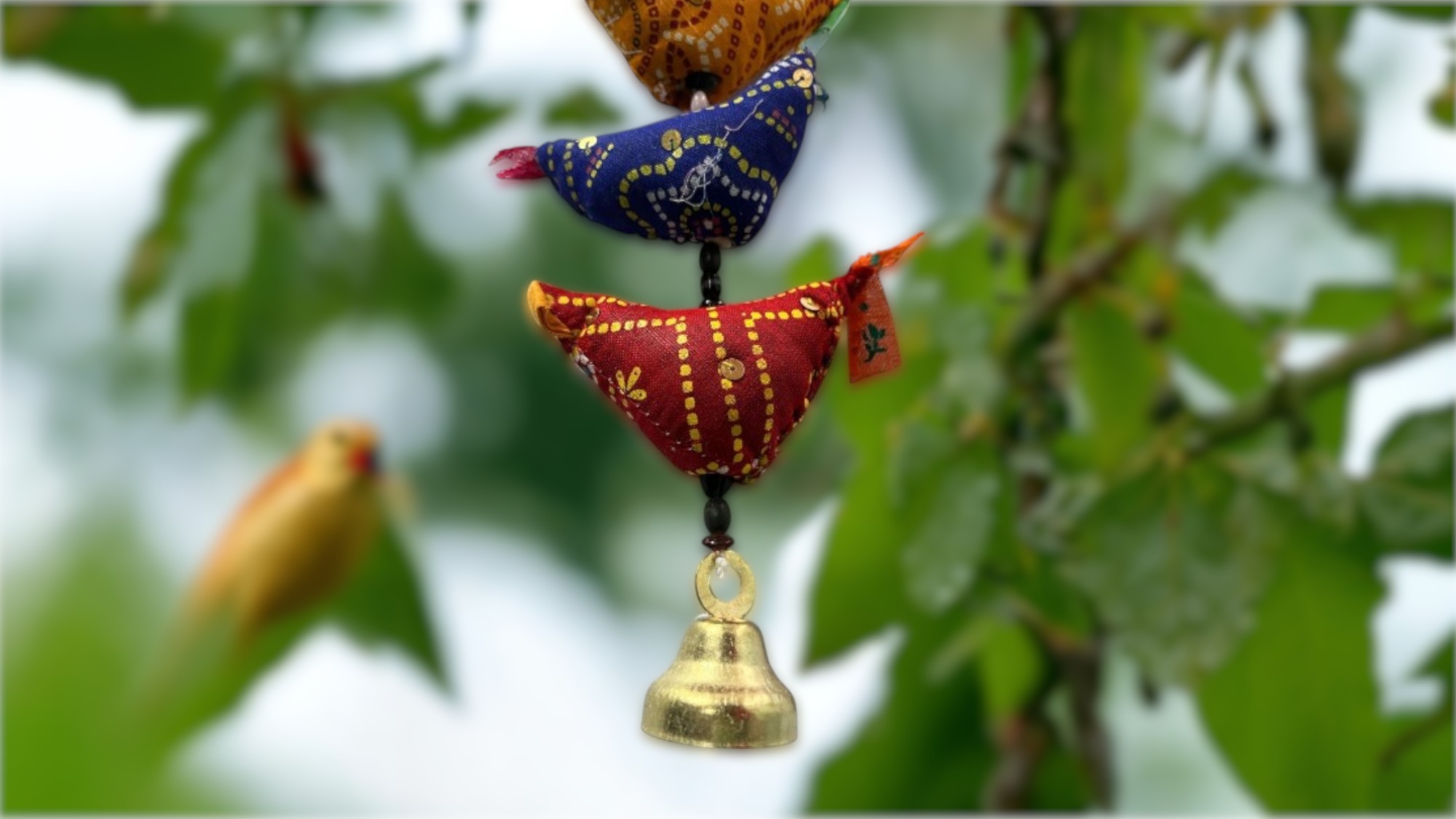 Watch Indian Traditional Fabric Birds Tota Door Hanging String. on ...