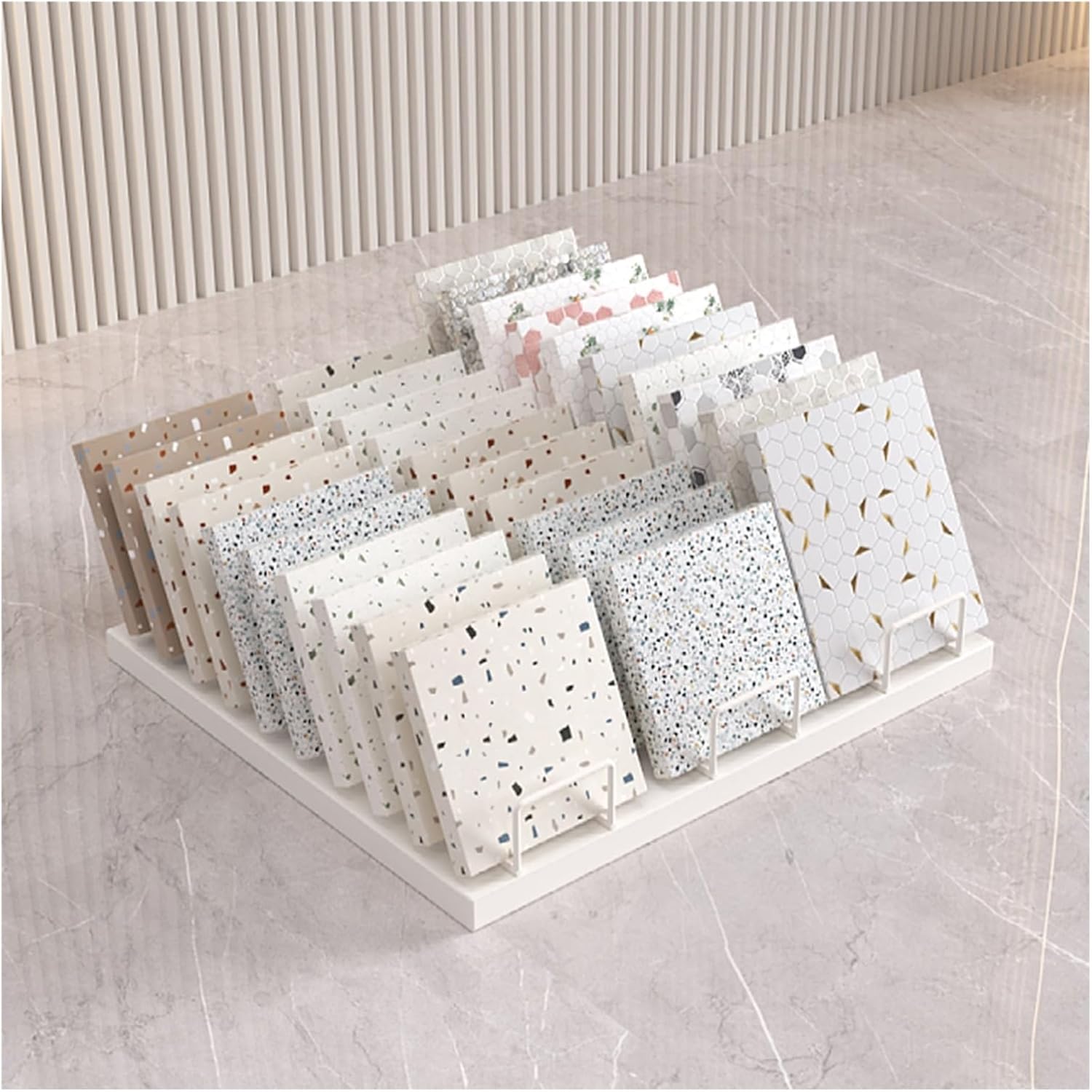 Amazon.com: XPLKQXE Floor Tile Display Rack, All-in-one Metal Porcelain ...