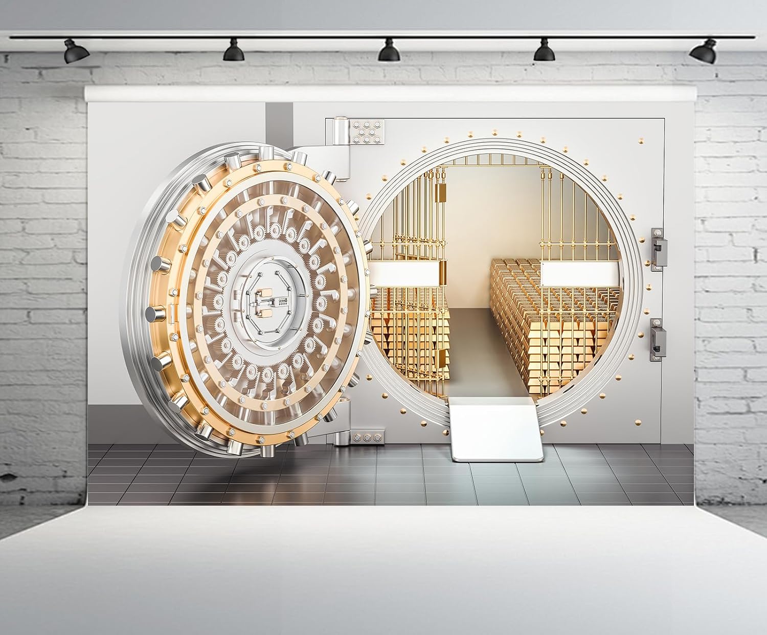 Amazon.com : CHNYWORK 15x10ft Bank Vault Backdrop Opened Bank Treasury ...