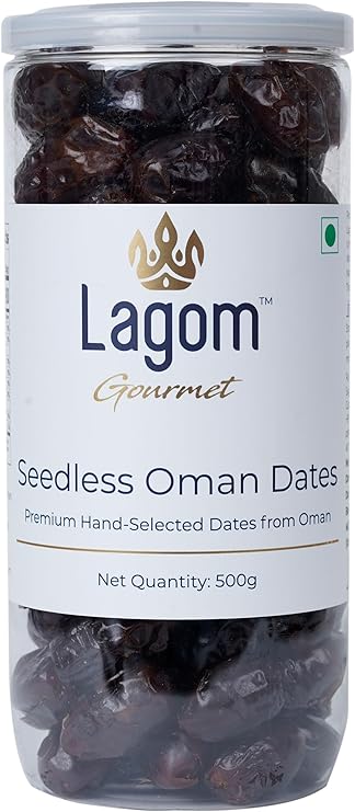 Lagom Gourmet Seedless Omani Dates 500g | Premium Dry Fruits | All ...