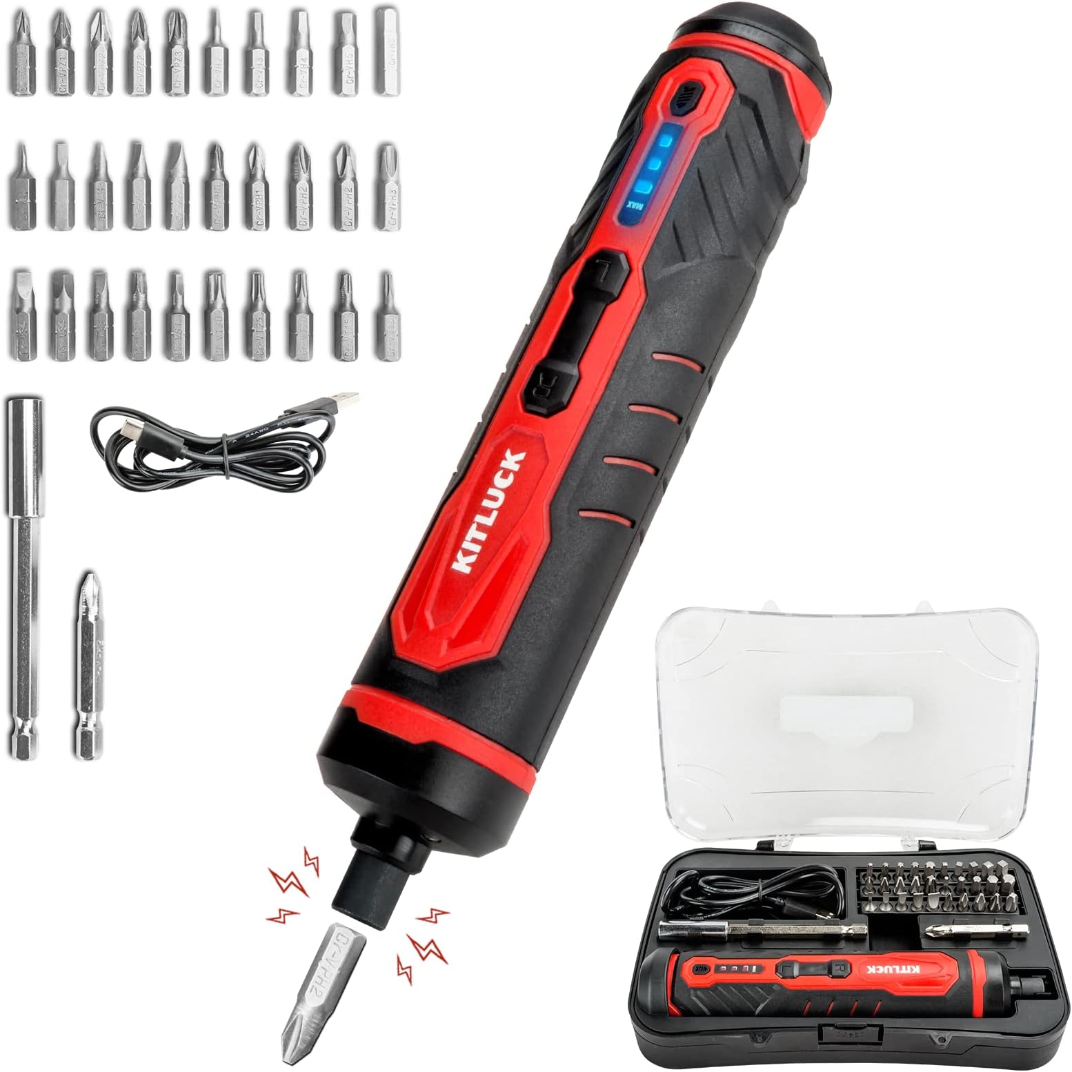 Amazon.com: CRAFTSMAN 4V Electric Screwdriver Set, 300 RPM, Micro-USB ...
