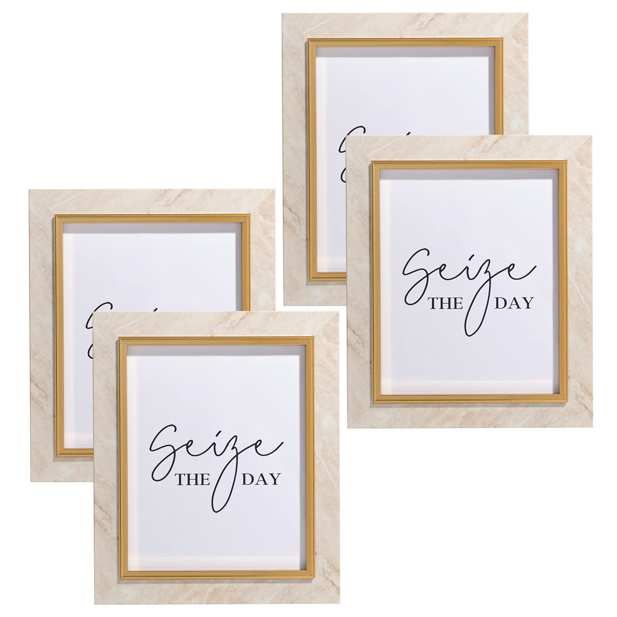 Amazon.com - ArtbyHannah 4 Pack 8x10 Picture Frames Set with Marble ...