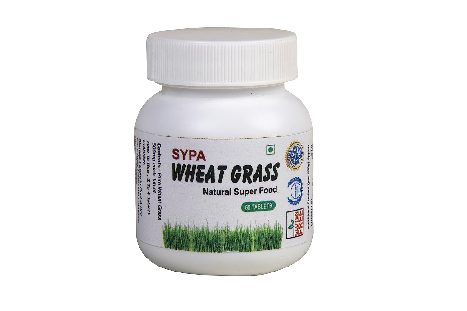 Buy SYPA Wheat Grass Tablets | Natural Pure Wheat Grass 500mg each ...