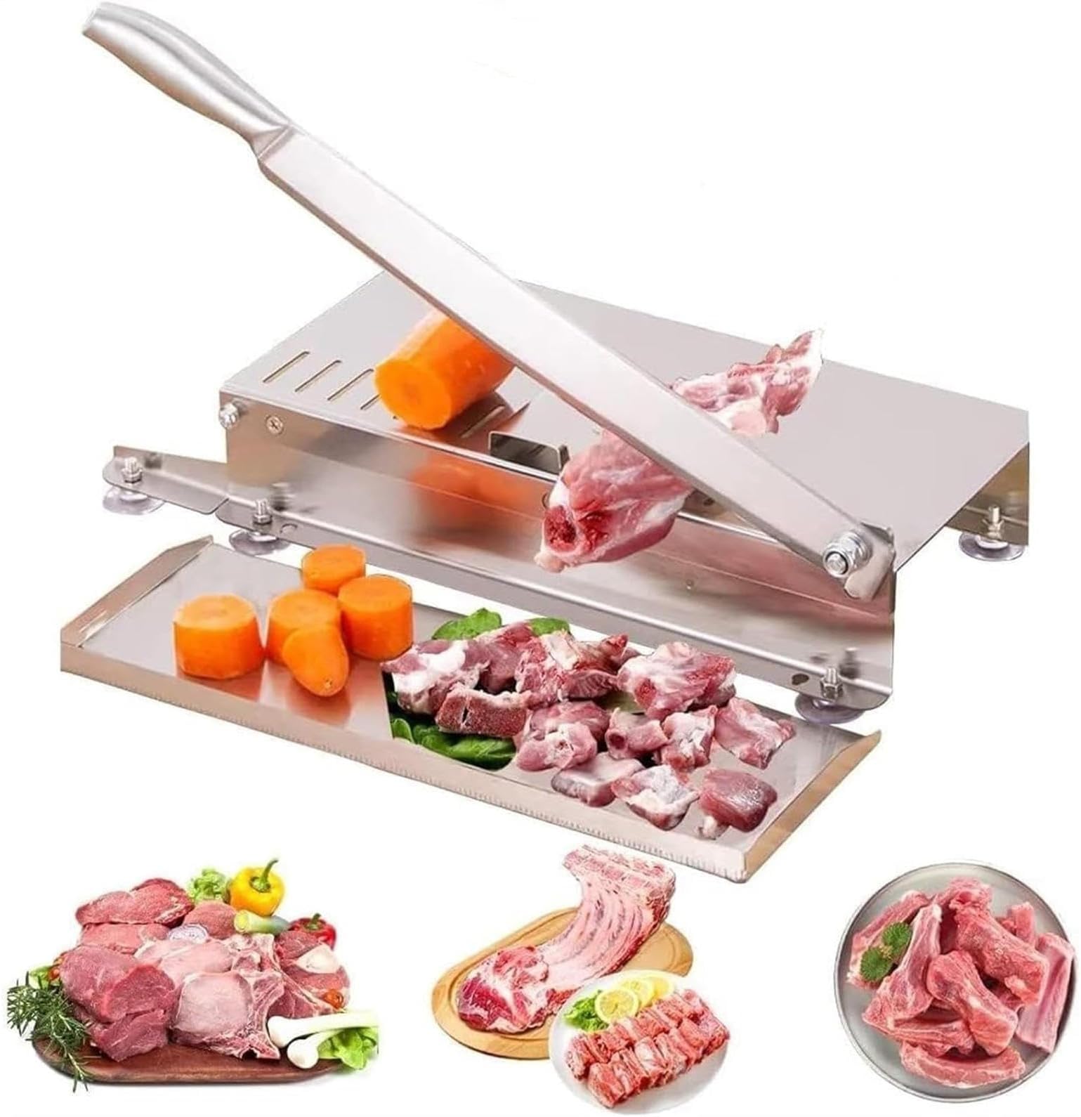 Amazon.com: MTTXY Manual Bone Meat Slicer, Stainless Steel Cutter ...