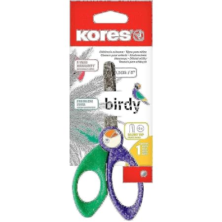 Kores - Birdy: Children Safety Scissor for Kids and Students, Blunt Tip ...