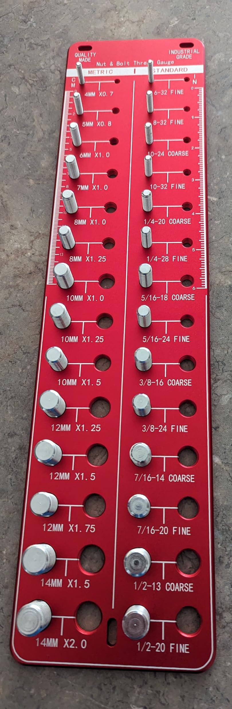 28 Thread Checker, Nut and Bolt Thread Size Checker, Screw Identifier ...