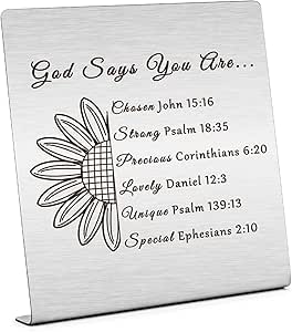 Bible Verses Desk Decor Signs Christian Gifts for Women Inspirational ...