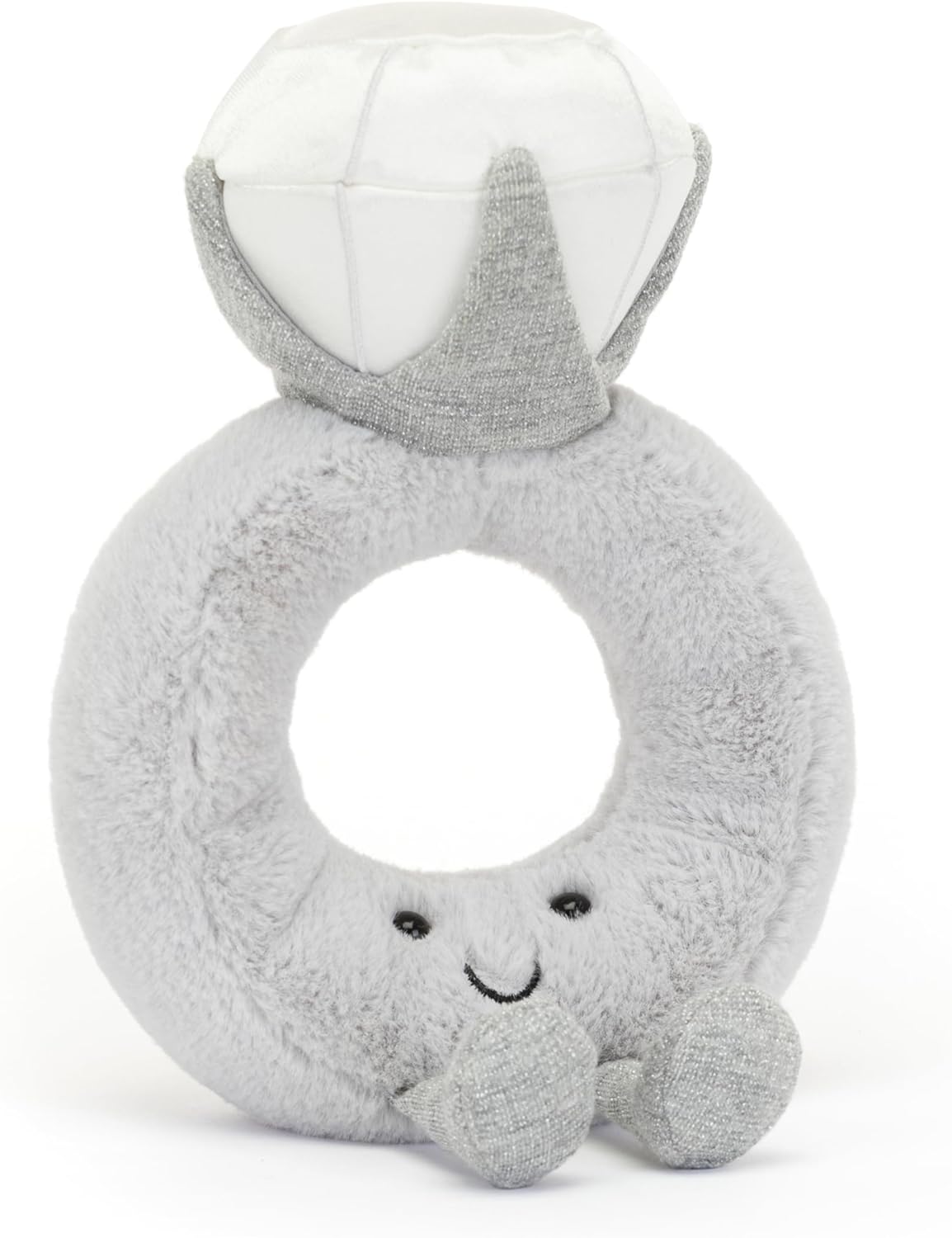 Amazon.com: Jellycat Amuseables Diamond Ring Stuffed Toy, 8 inches ...