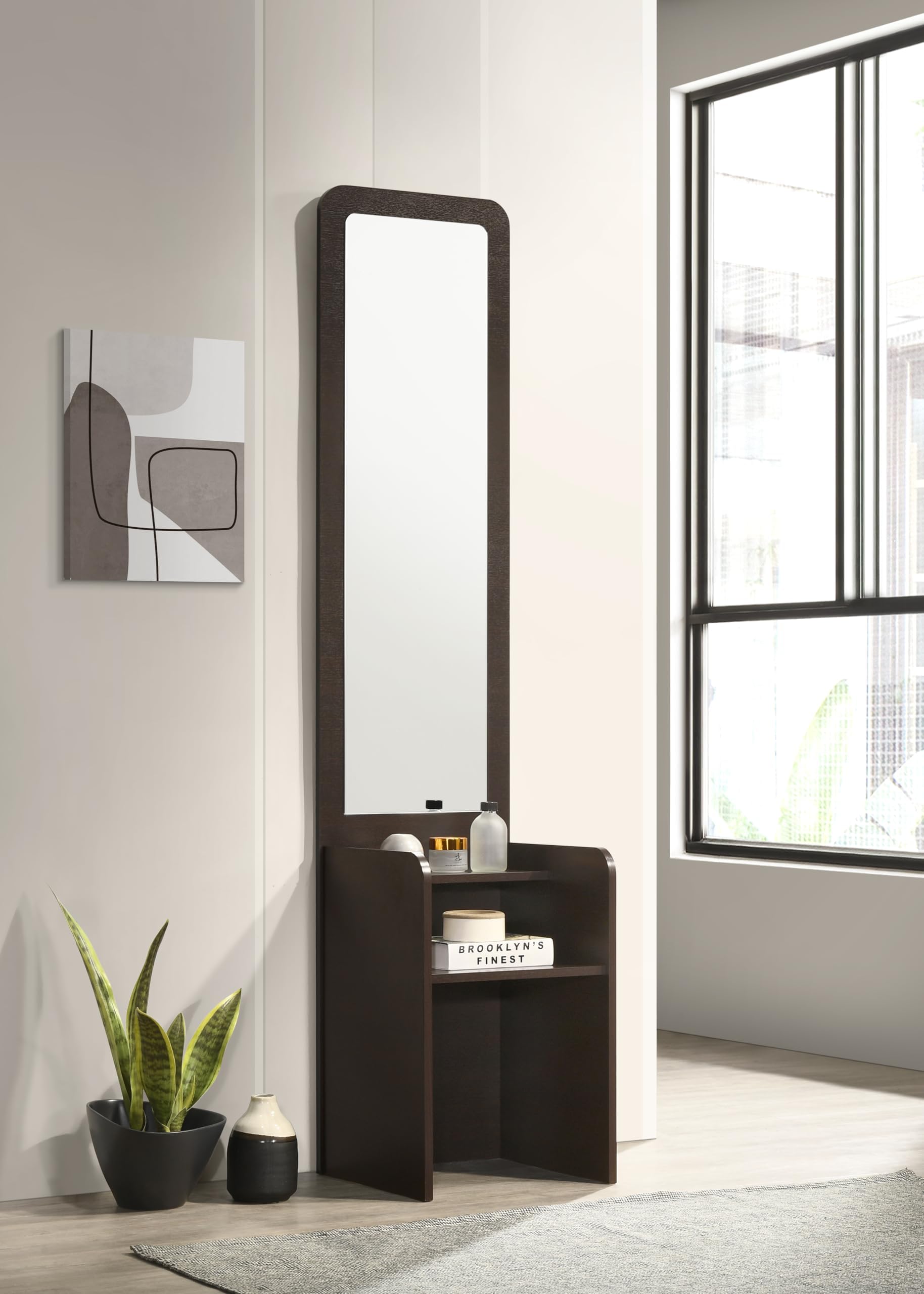 Amazon Brand - Solimo Tracy Engineered Wood Wall Mounted Dressing Table ...