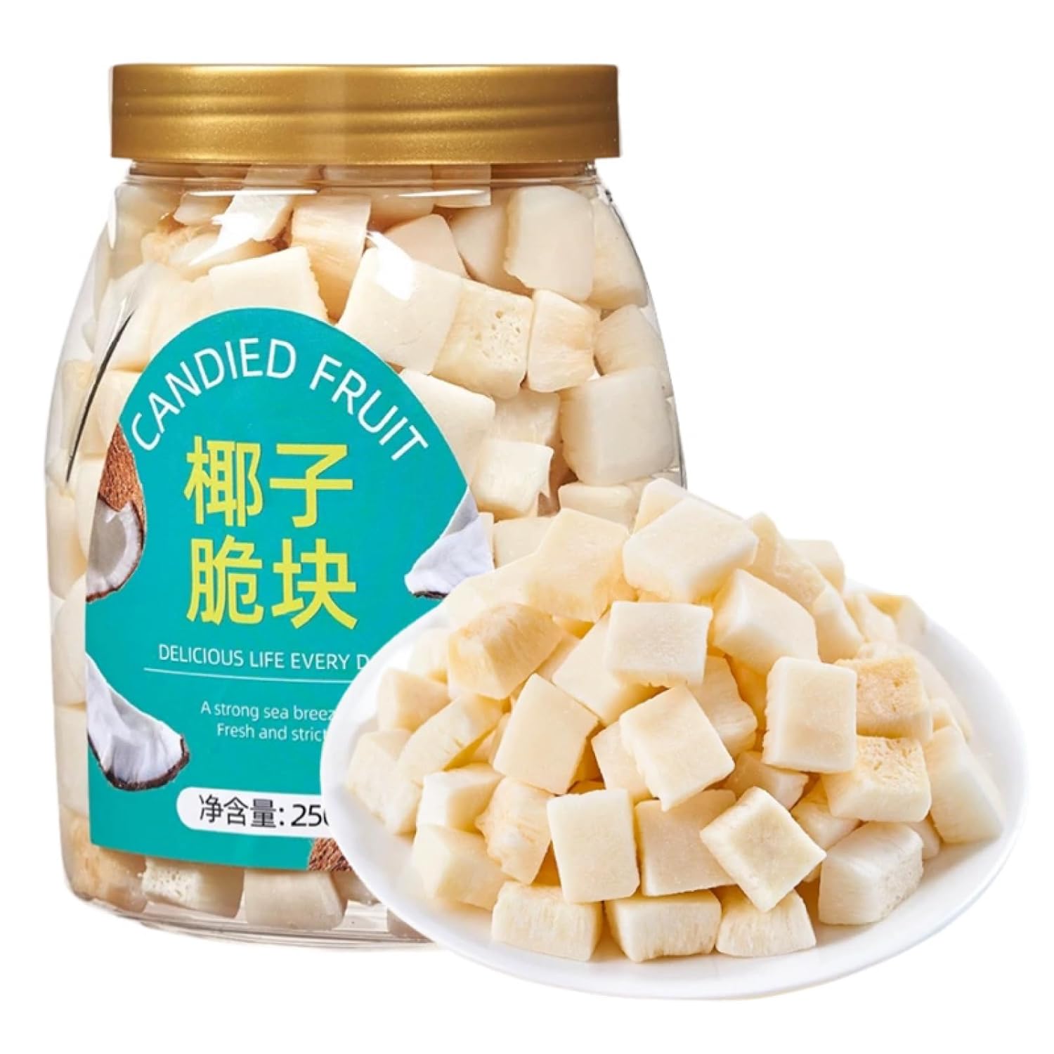 Amazon.com: WEIJUEJIYI Dried Coconut,Coconut Chunks 250g/8.81oz Crispy ...