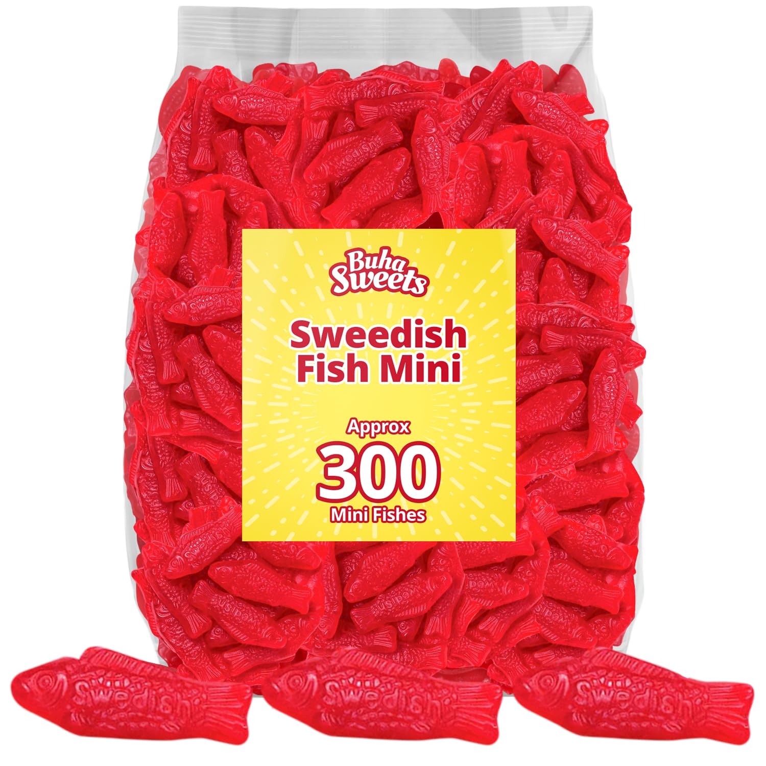 Amazon.com : Swedish Mini Red Fish Gummy Candy Bulk Bag - Soft & Chewy ...