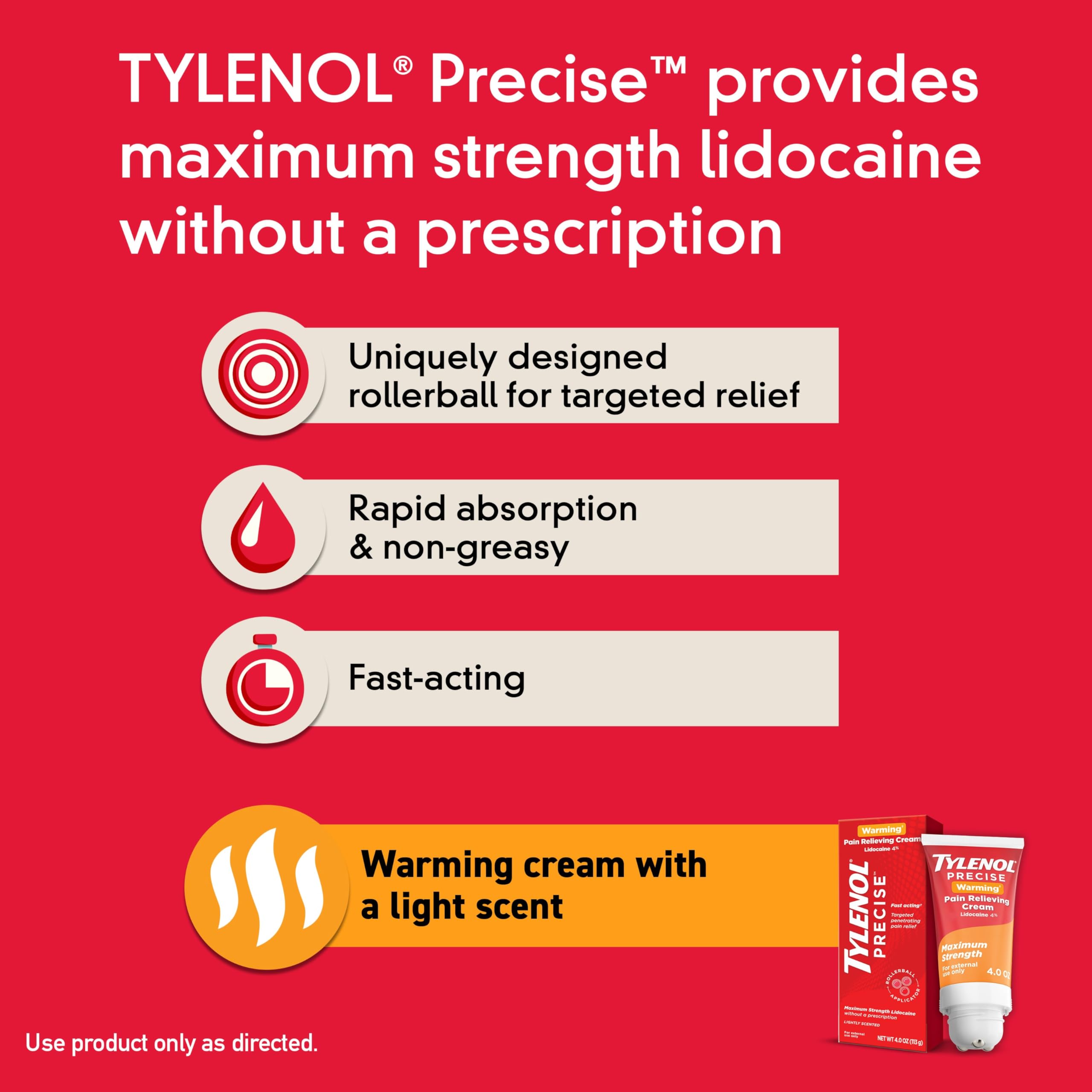 Snapklik.com : Precise Warming Pain Reliever Cream, Maximum Strength 4% ...