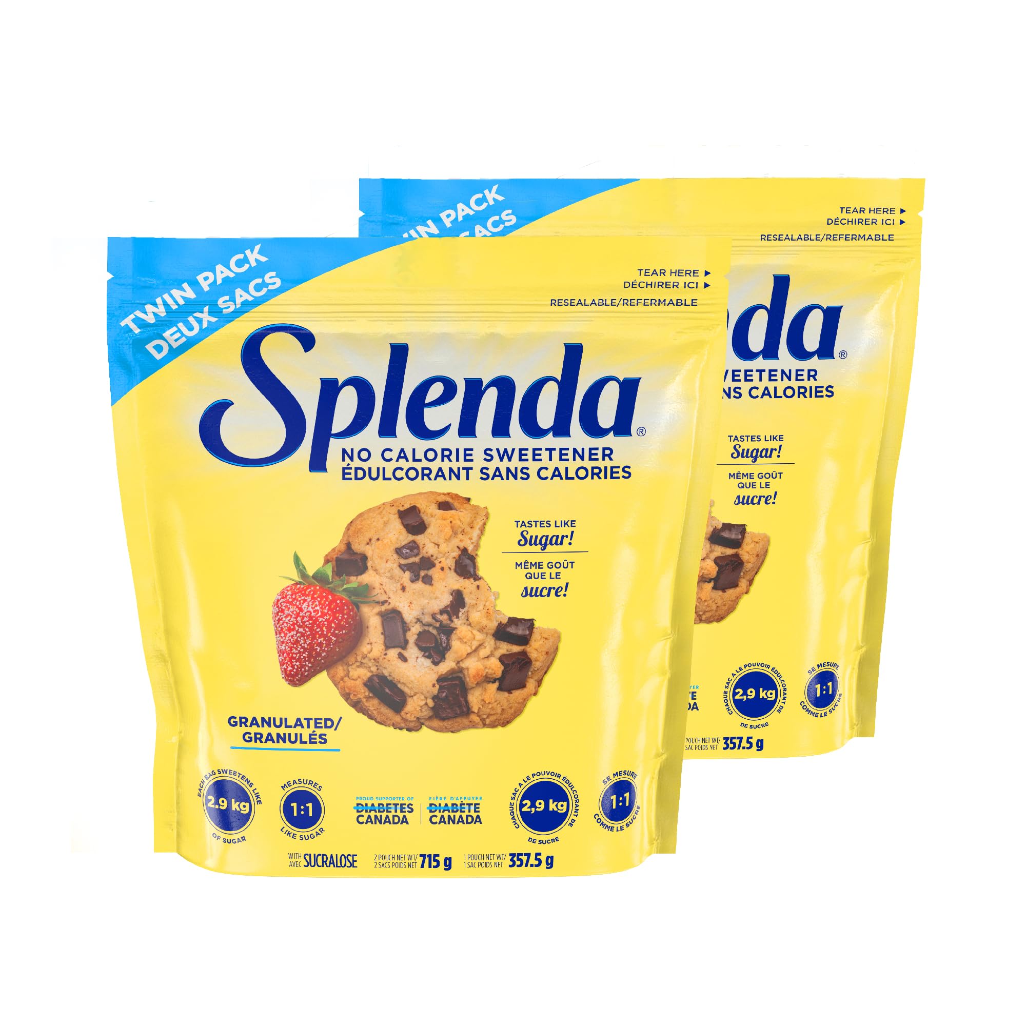 SPLENDA No Calorie Sweetener Granulated Twin Pack, 25.22 Ounce (Each ...