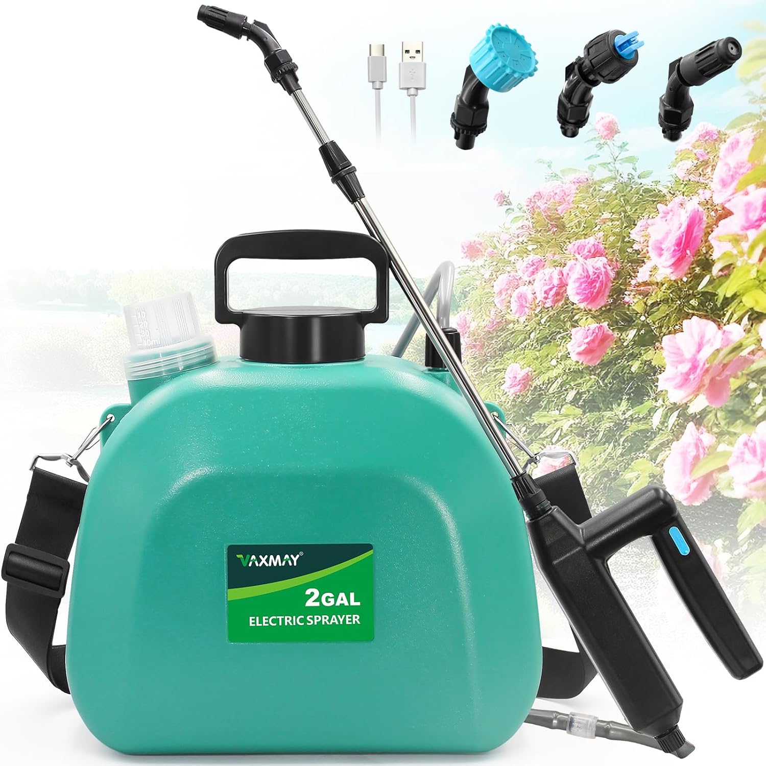 Amazon.com : Battery Powered Sprayer 2 Gallon, Upgrade Powerful ...