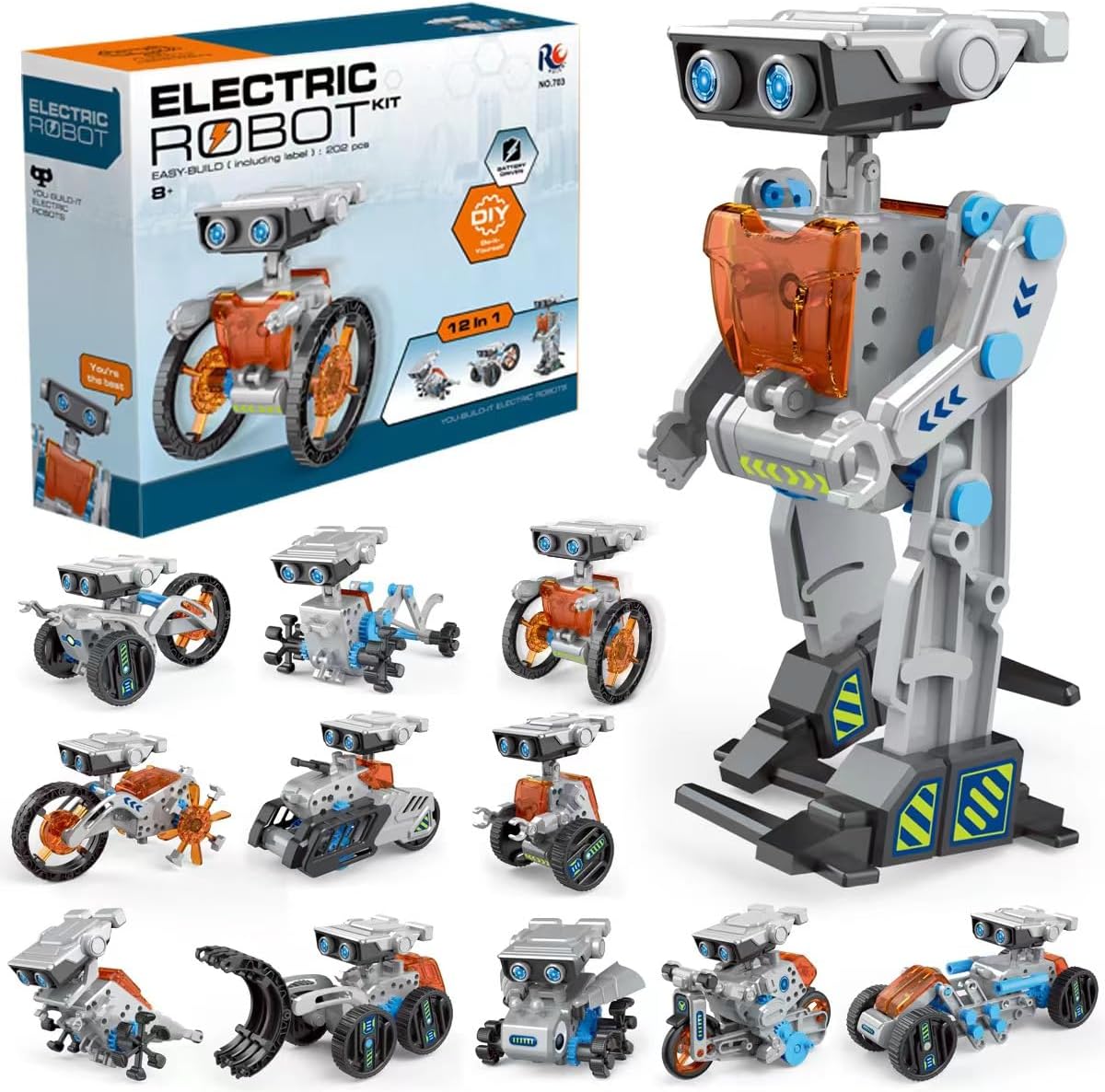 Amazon.com: STEM 12-in-1 Education Solar Power Robots Toys for Boys Age ...