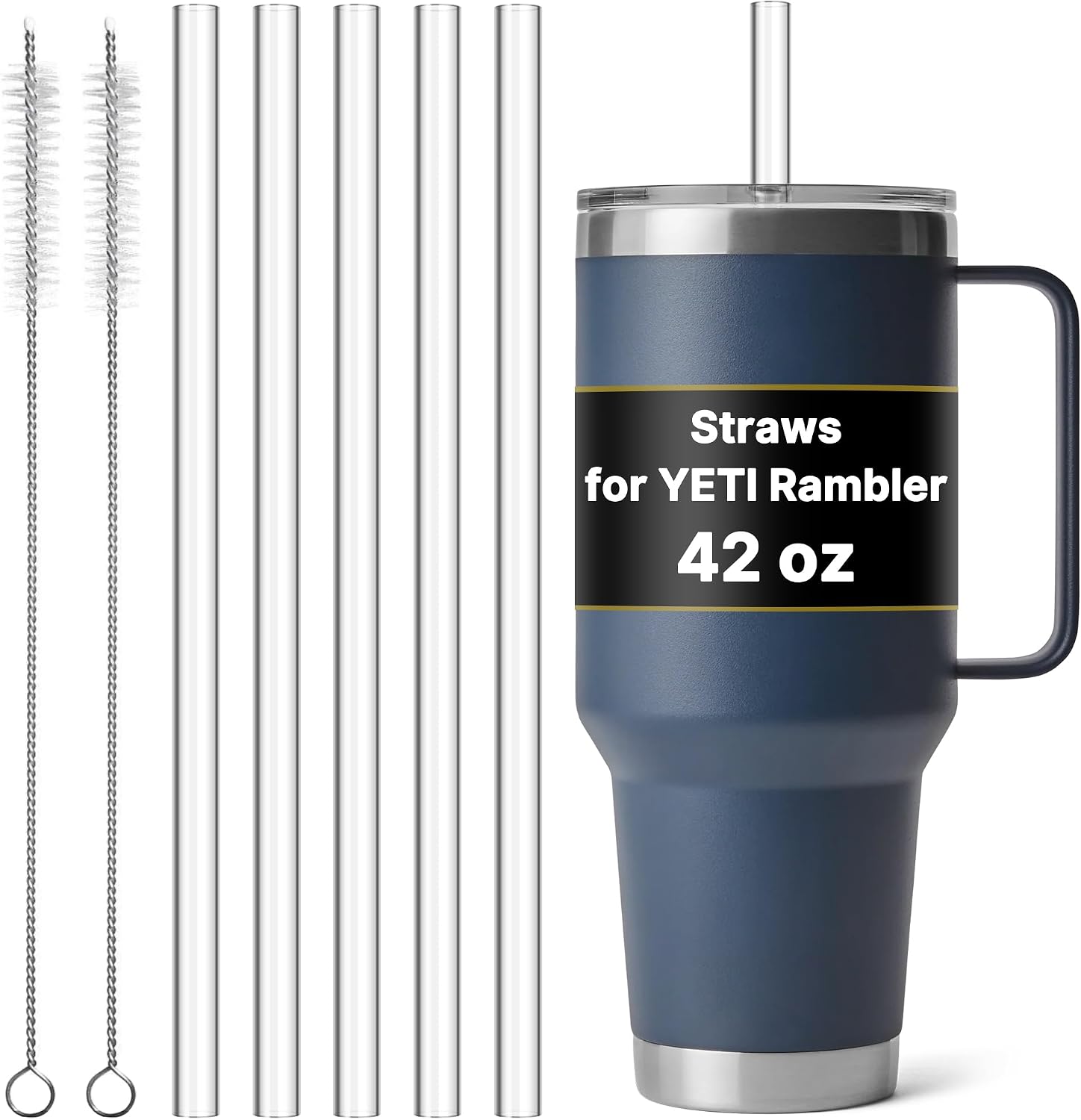 Amazon.com: Diumepo Straw for YETI Rambler 42 oz Straw Cup, Reusable ...