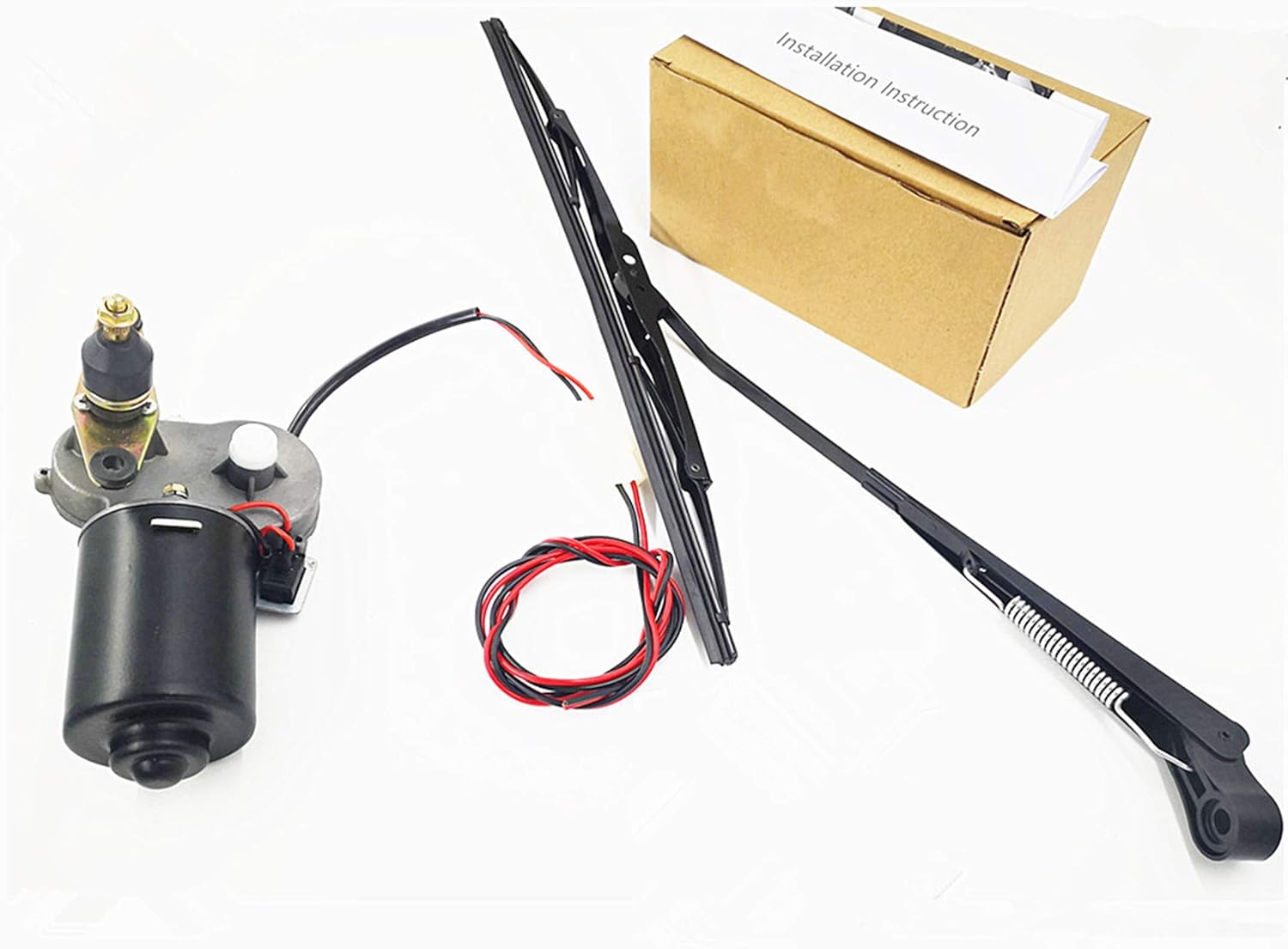 Amazon.com: 12V Electric Motor UTV Windshield Wiper Kit Universal ...